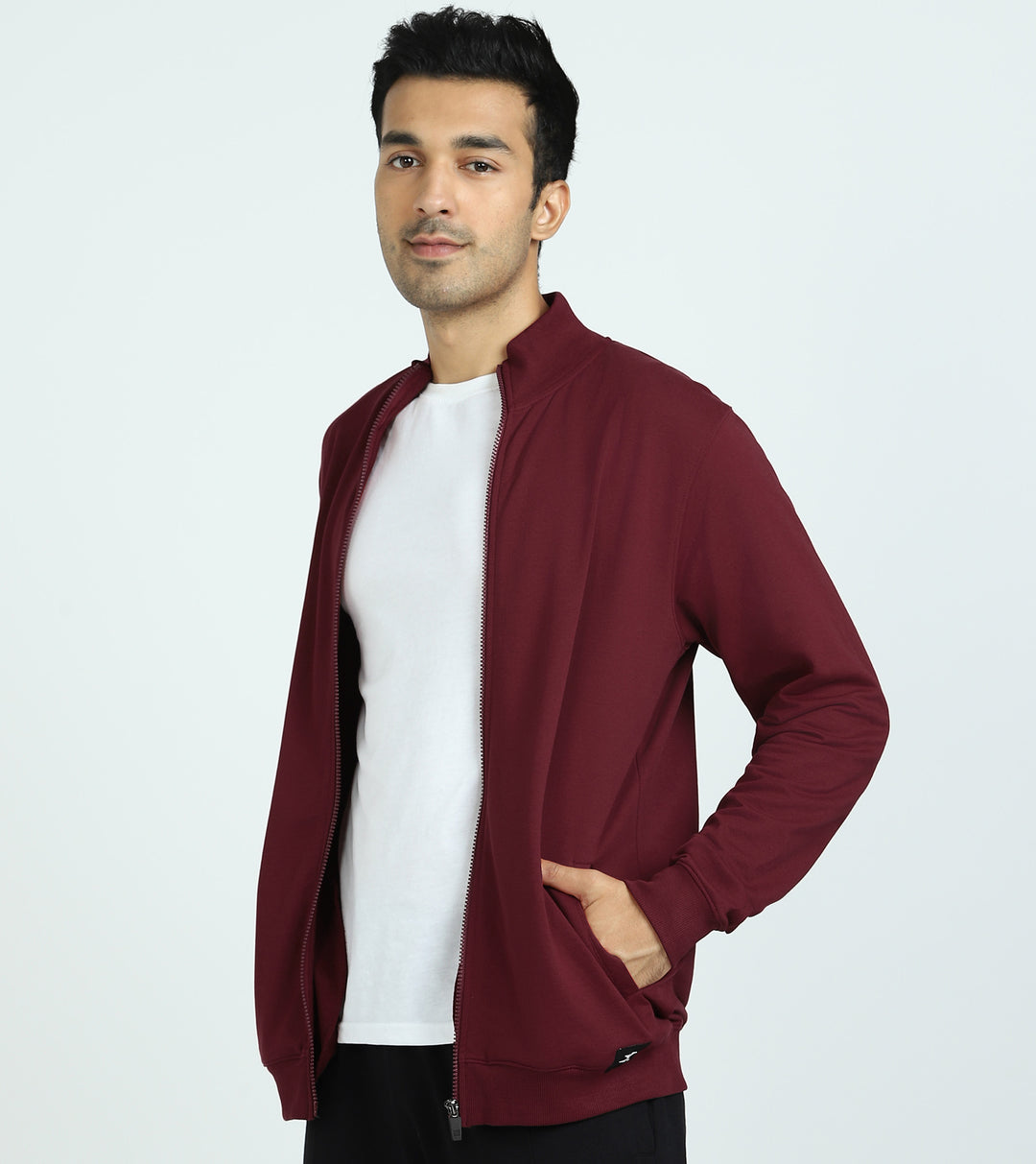 Cruze French Terry Cotton Zip Ups Auburn Red – XYXX Apparels