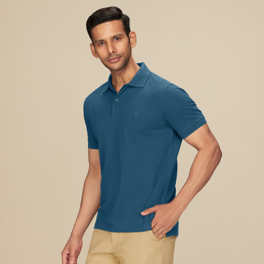 Nova Combed Cotton Polo T-shirts Isle Blue – XYXX Apparels