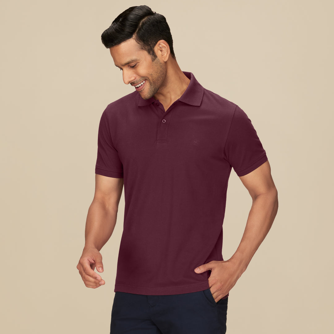 Nova Combed Cotton Polo T-shirts Merlot Maroon – XYXX Apparels