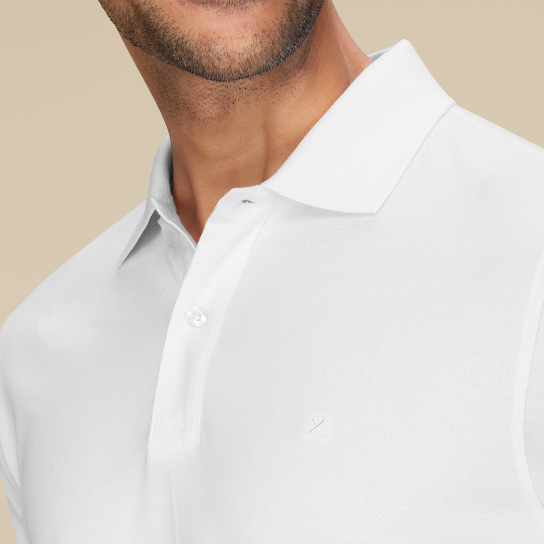 Nova Combed Cotton Polo T-shirts Polar White – XYXX Apparels