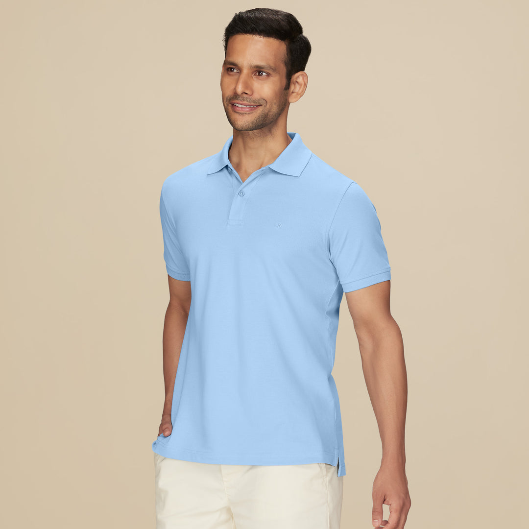Nova Combed Cotton Polo T-shirts Sky Blue – XYXX Apparels
