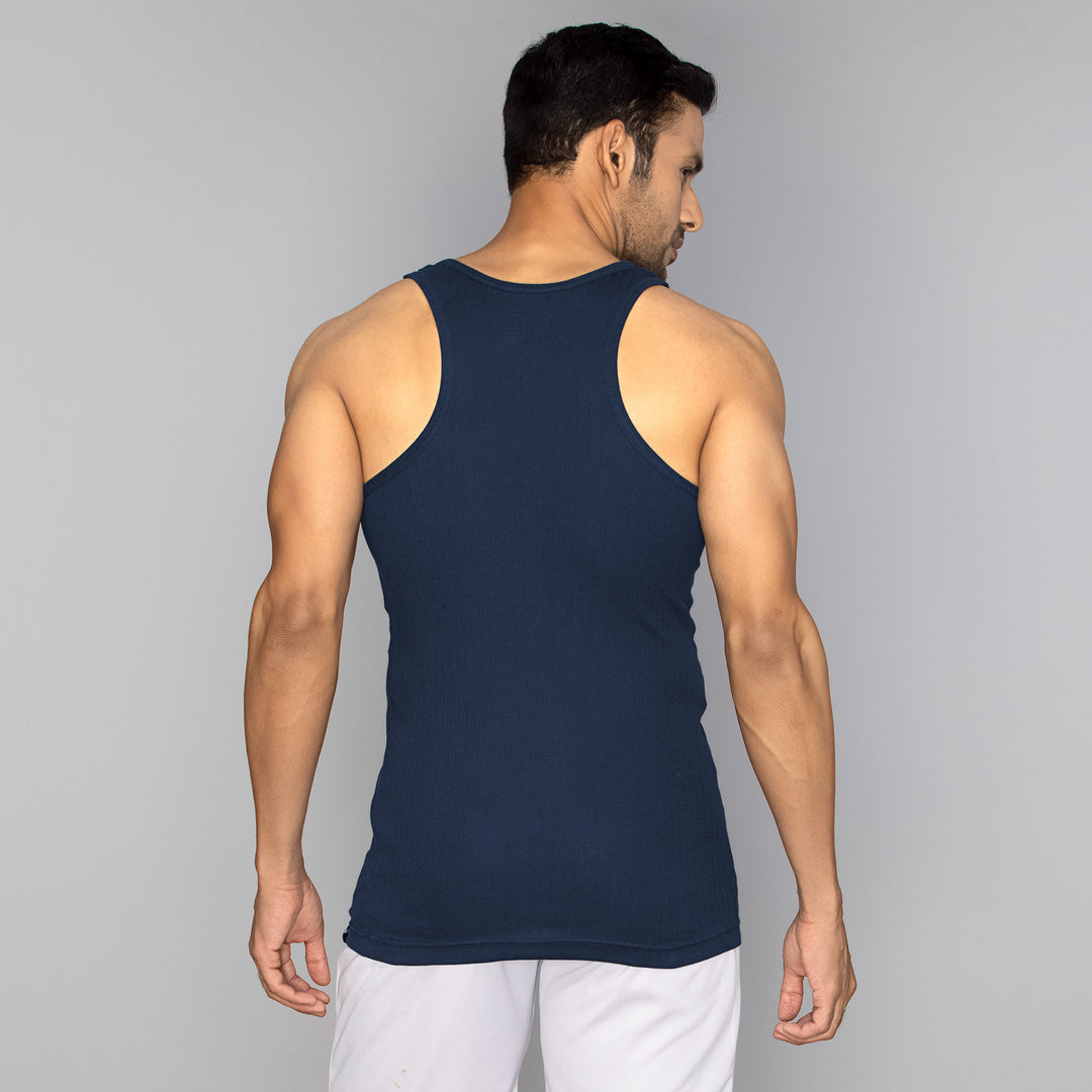Nova Round Neck Racer Back Vest Midnight Blue – XYXX Apparels
