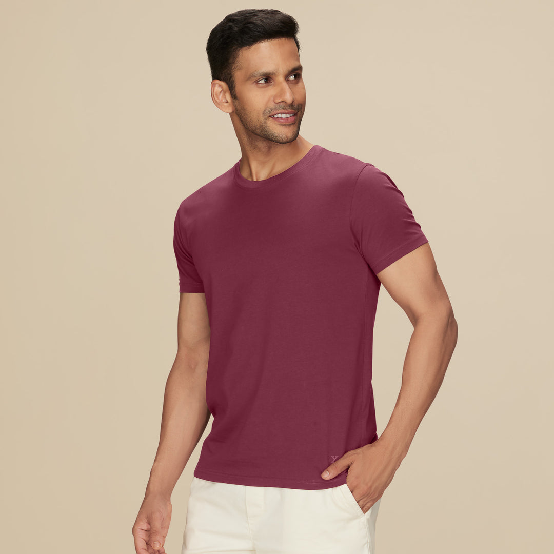 Pace Combed Cotton T-shirts Bold Burgundy – XYXX Apparels