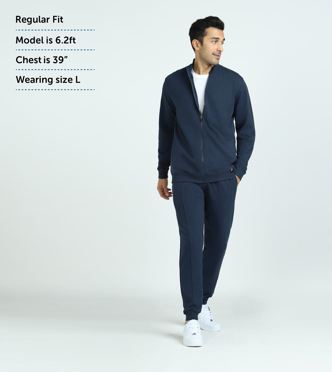 Cruze French Terry Cotton Zip Ups Opal Blue – XYXX Apparels