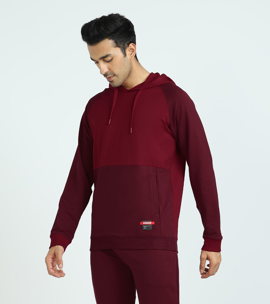 Quest French Terry Cotton Hoodie And Joggers Co-ord Set Scarlet Red ...