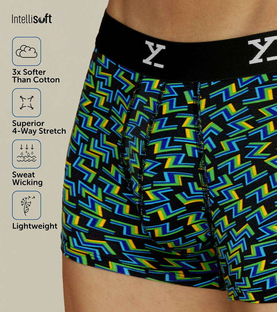 Buy Shuffle Tencelâ„¢ Men's [Lightning Struck] Modal Trunks Online ...